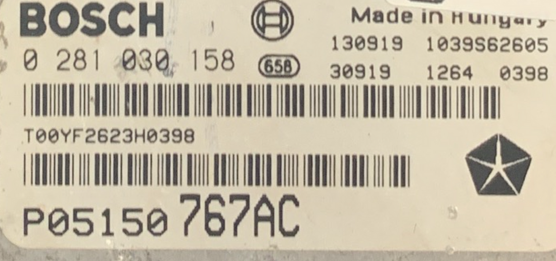 Plug & Play Bosch Engine ECU, Chrysler, 0281030158, 0 281 030 158, P05 ...