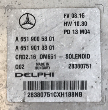 Plug & Play Delphi Engine ECU, Mercedes-Benz, A6519005301, A 651 900 5 ...