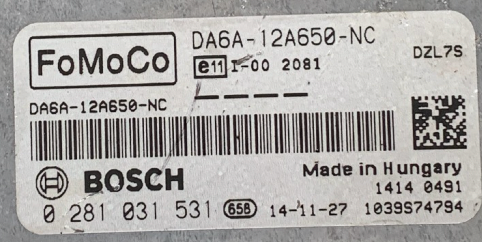 Plug & Play Bosch Engine ECU, Ford Fiesta 1.5DCi, 0281031531, 0 281 03 ...