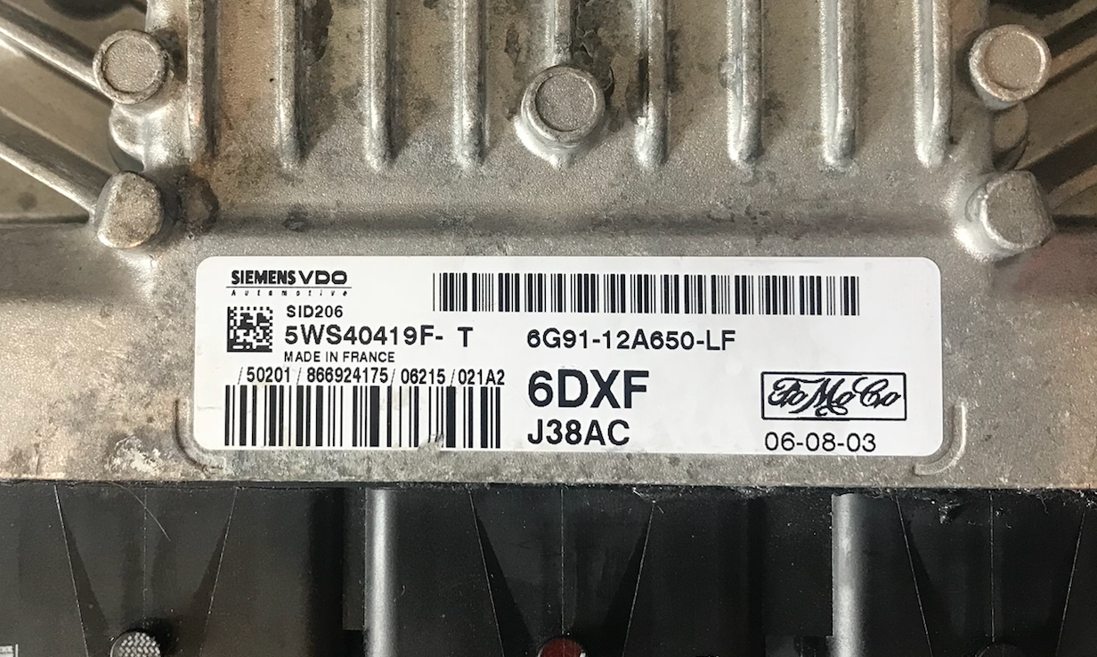 Plug & Play Siemens Engine ECU, Ford, SID206, 5WS40419FT, 5WS40419F-T ...