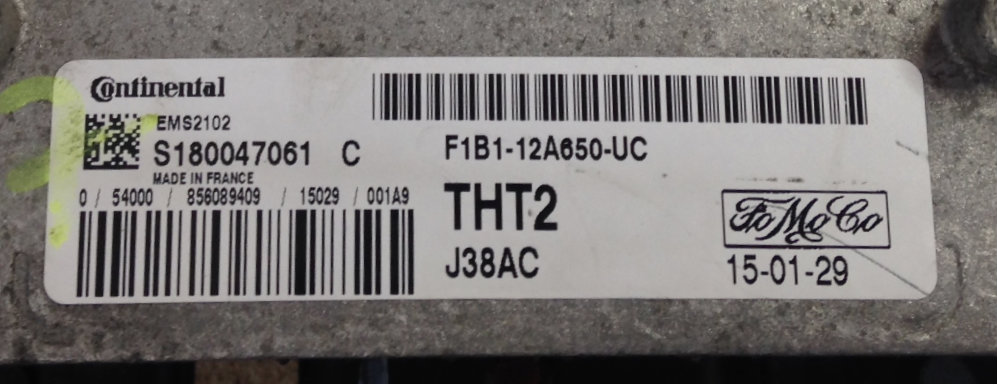 Plug & Play Continental Engine ECU, Ford, EMS2102, J38AC, S180047061 C ...