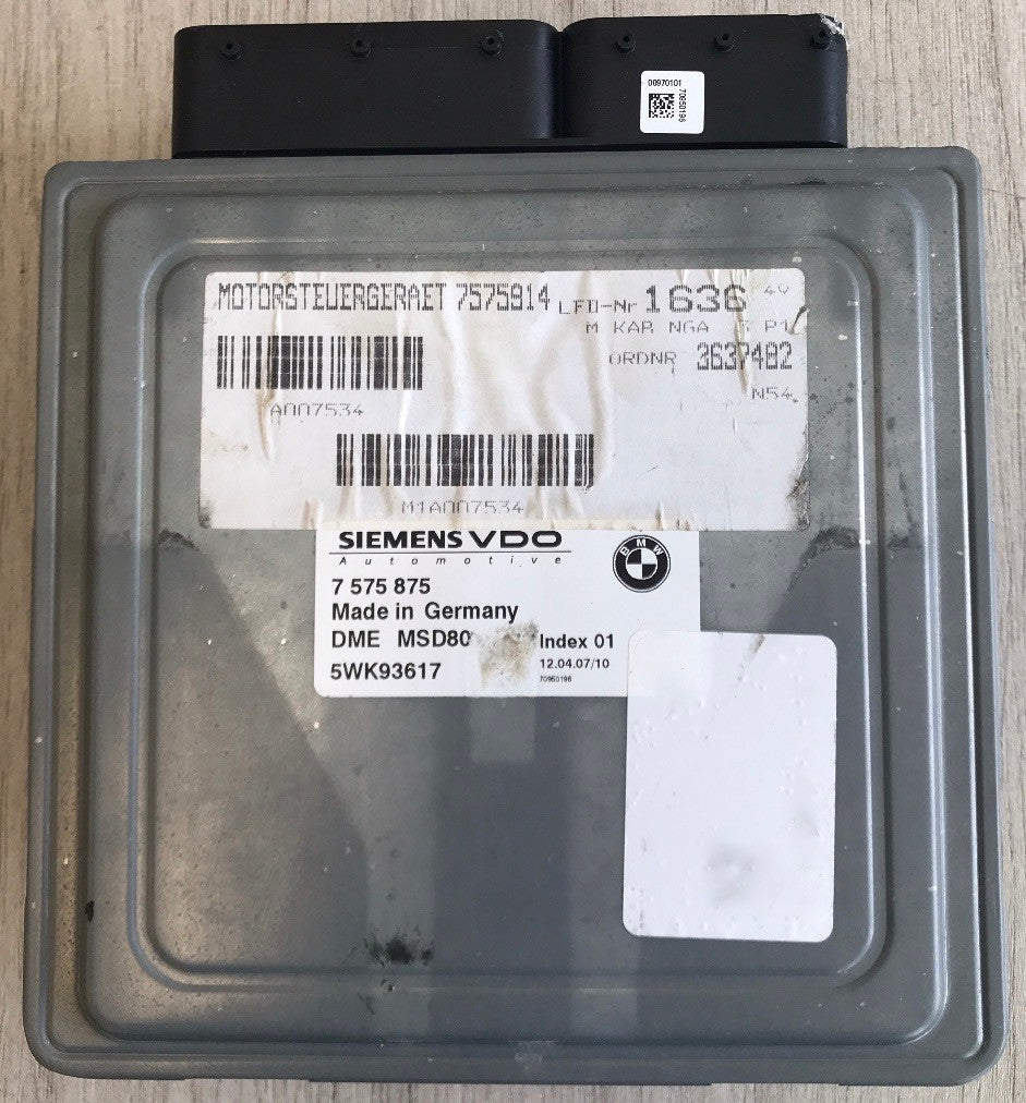 Plug & Play Siemens Engine ECU, MSD80, 7575875, 7 575 875, DME MSD80 ...