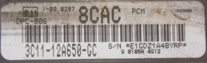 Plug & Play Visteon Engine ECU, Ford Transit 2.4D, 3C11-12A650-GC, 3C1 ...